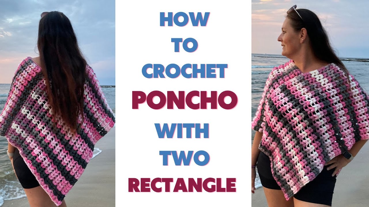 HOW to Crochet PUFF PONCHO for BEGINNERS, EASY PONCHO WITH 2 crochet ...