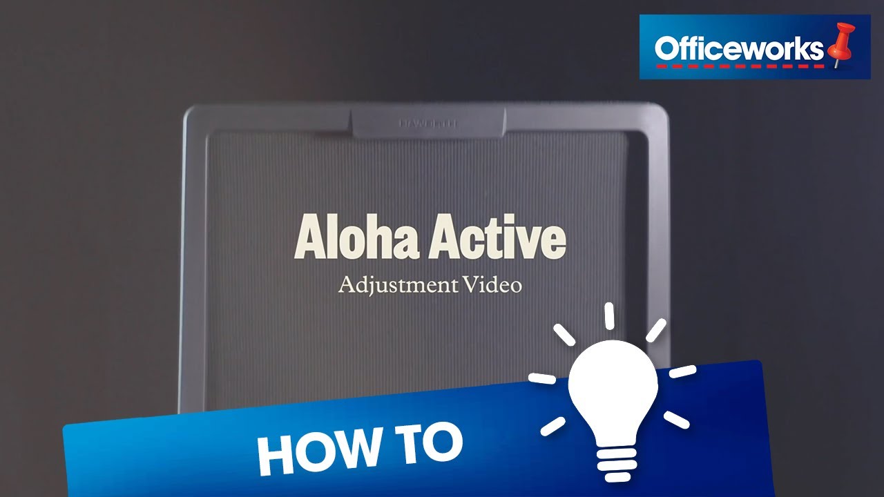 How to Adjust Haworth Aloha Active Chair - YouTube