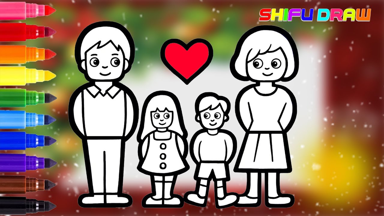 Drawing, Painting and Coloring Family for Kids & Toddlers | Basic How ...
