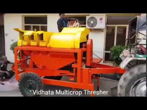 Maize Crop Sheller CUM Thresher Model MCT-B4 Tractor PTO OPERATED - YouTube