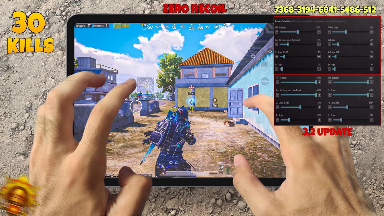😈3.2 UPDATE BEST ZERO RECOIL SENSITIVITY AND CONTROLS FOR IPAD MINI 6🔥Pubg Mobile/Bgmi - YouTube