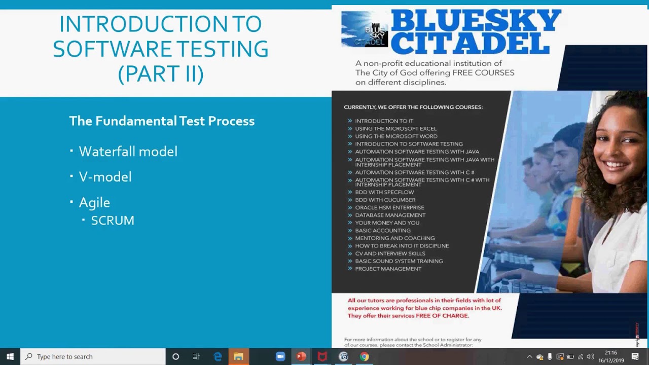 Introduction To software Testing -Class 1C - YouTube