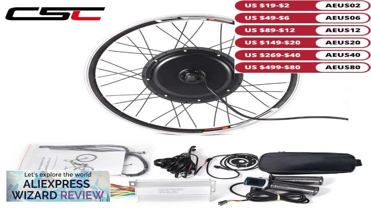 CSC Electric Bicycle Conversion Kit for E-Bike 48V 1000W Brushless Hub ...