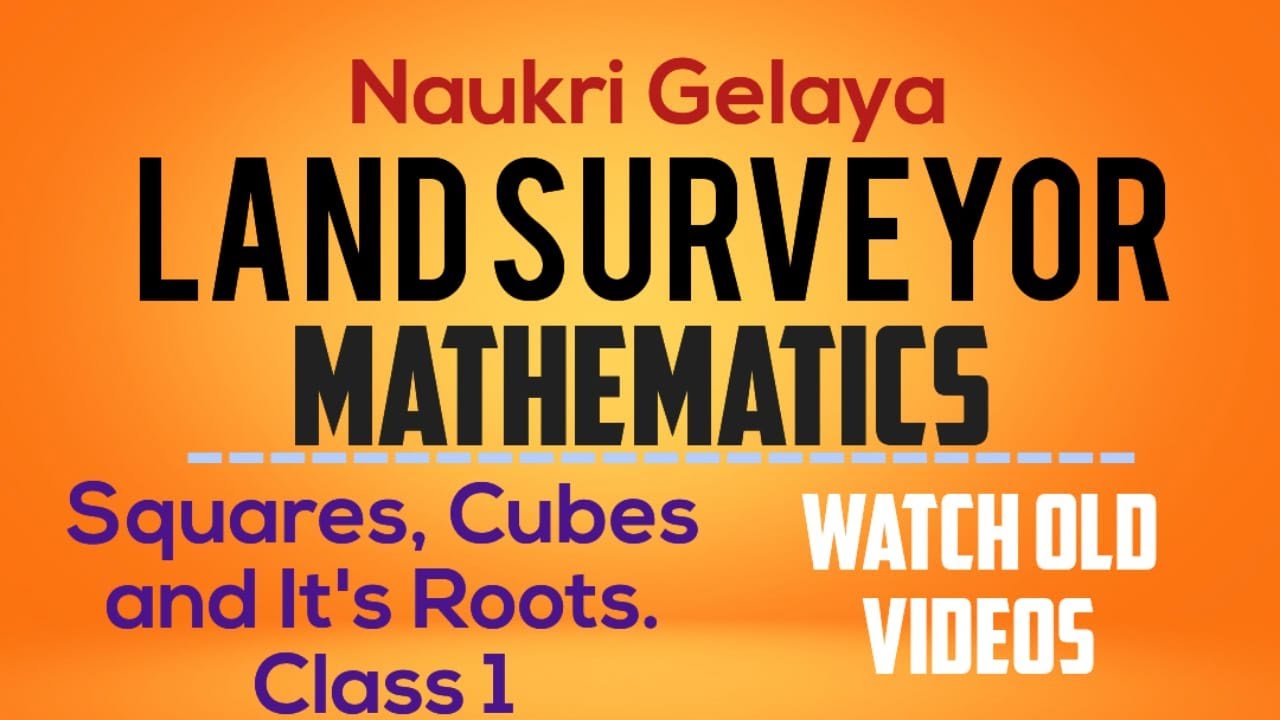 LAND SURVEYOR Free Classes - Mathematics Class 01 - YouTube