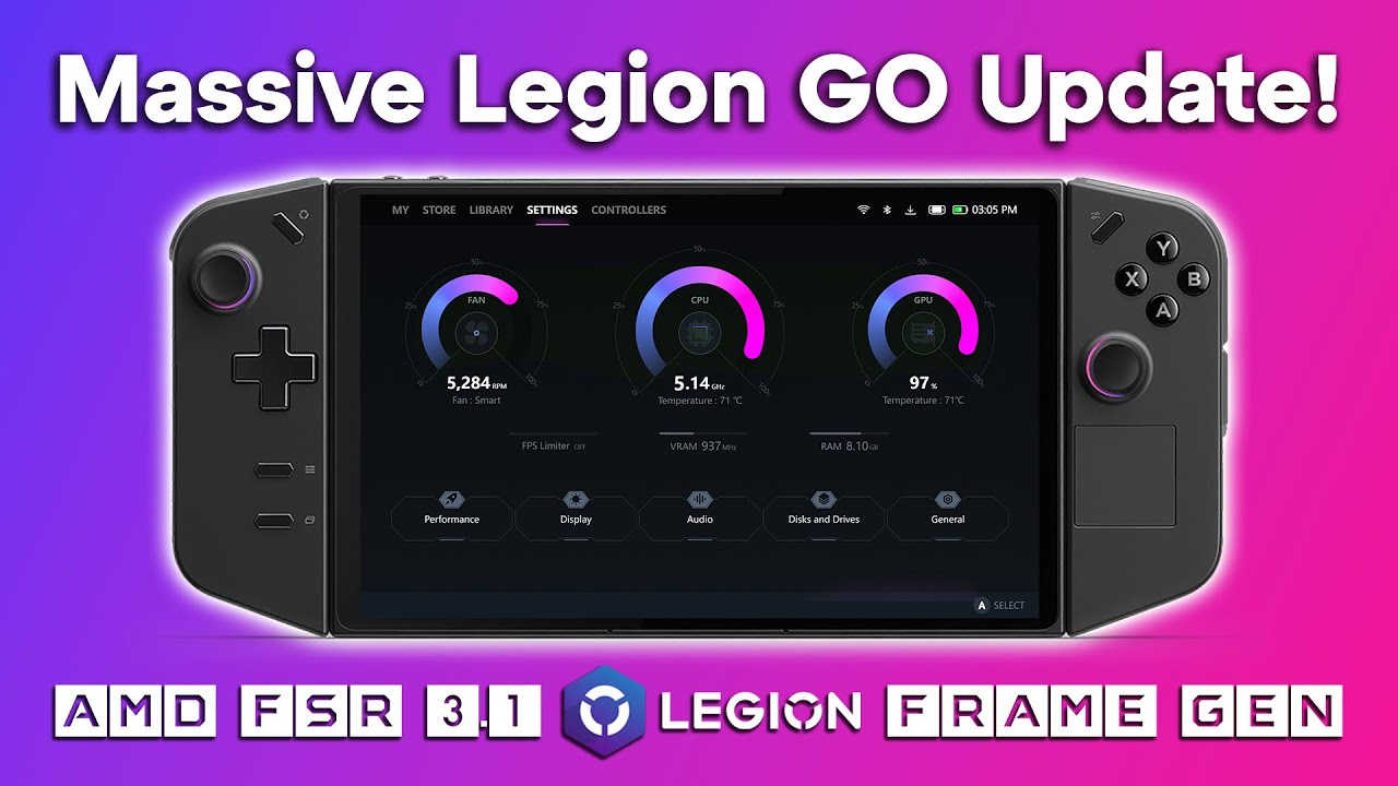 The Legion GO Just Got A Lot Better! Massive Update + FSR 3.1 & Frame ...