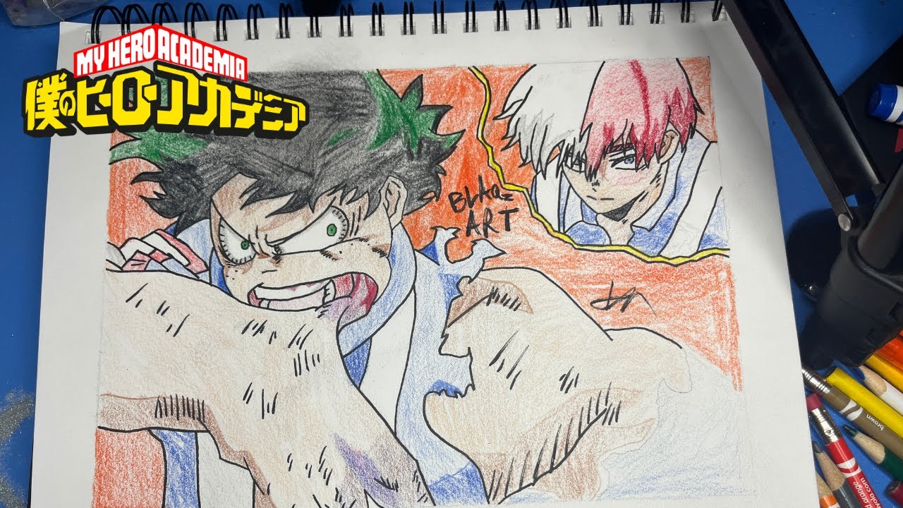 "Boku no Hero Academia" Drawing Deku/Todoroki *BnHA" Speed Drawing ...