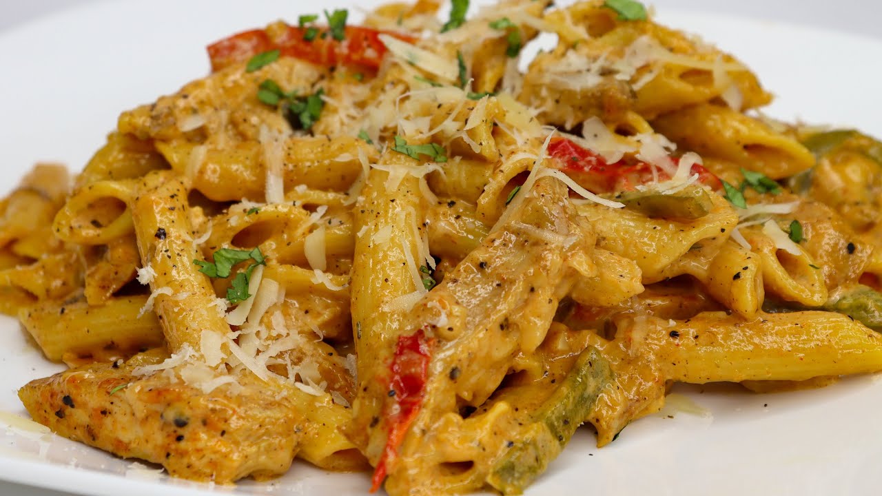 JERK CHICKEN RASTA PASTA | PASTA RECIPES | 30 MINUTE MEALS | CHAZS ...