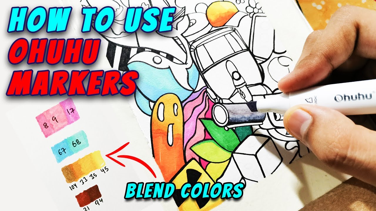 How To COLOR BLEND With OHUHU Markers in Hindi Beginners Tips how-to-color-blend-with-ohuhu-markers-in-hindi-beginners-tips