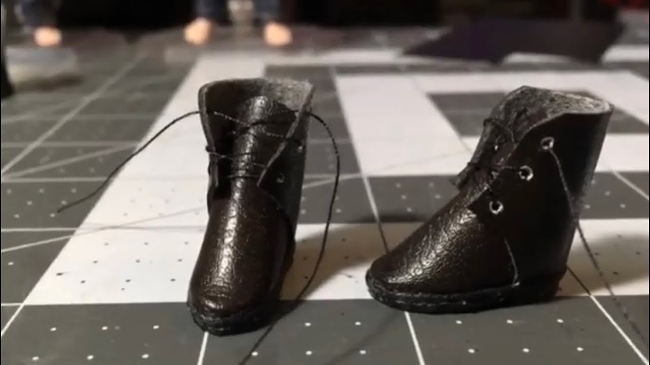 1:12 scale miniature 101 boots tutorial - YouTube