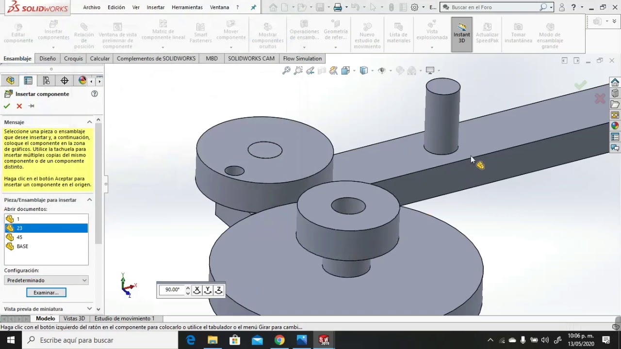 SISTEMA DE RUEDAS DE FRICCION EN SOLIDWORKS. - YouTube