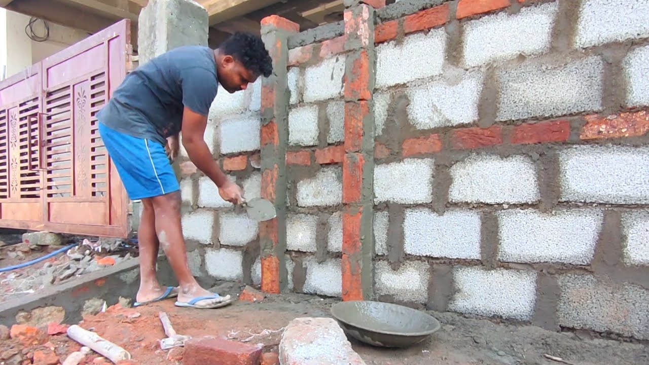 Amazing Compound Wall Red Brick Design//Making Compound Wall Design ...