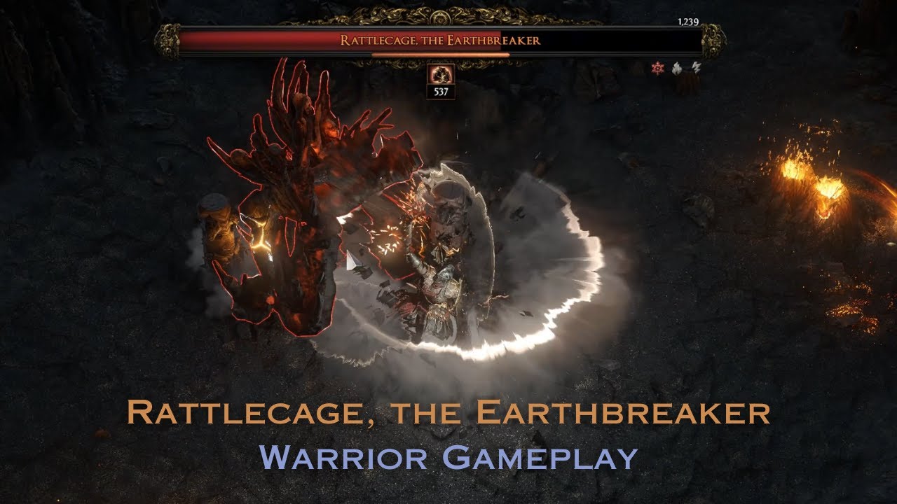 Rattlecage, the Earthbreaker | Ascendancy Boss Fight | Path of Exile 2 ...