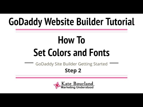 GoDaddy Website Builder Tutorial - How to Change Site Colors and Fonts ...