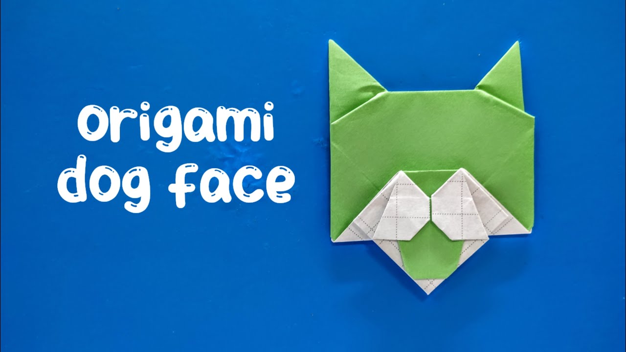 How To Make An Origami Dog Face Step By Step - YouTube