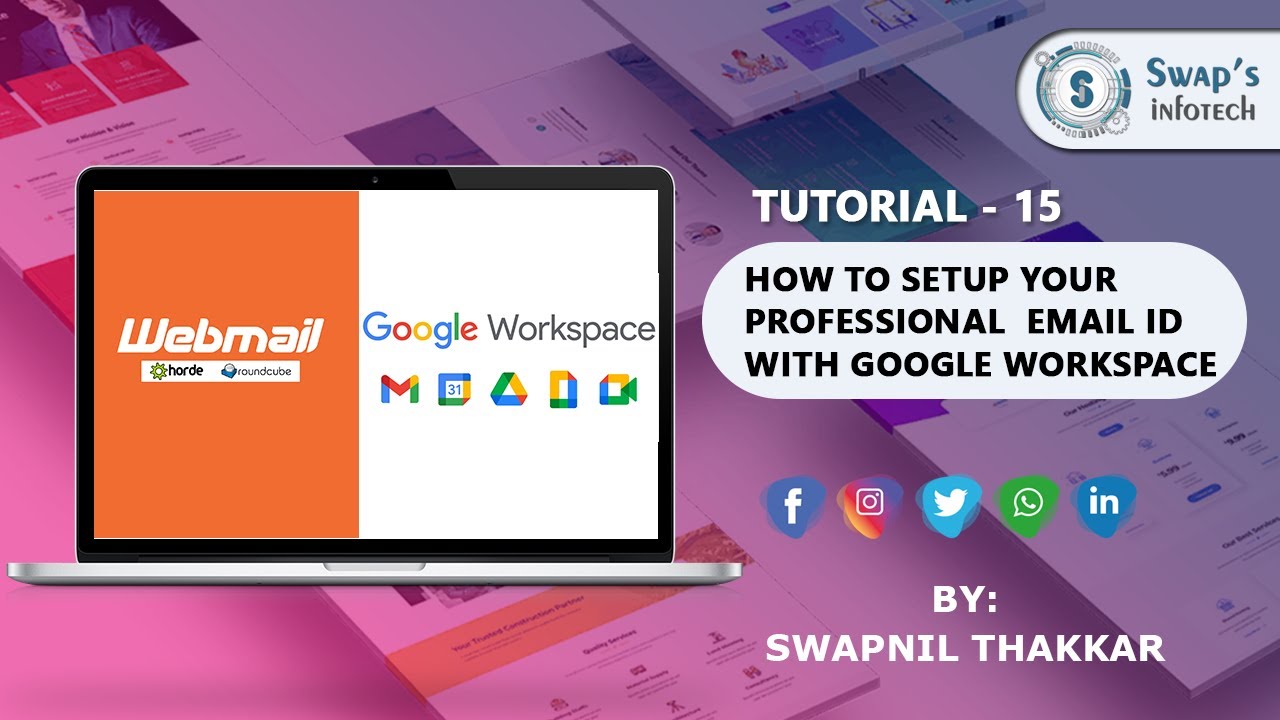 Setup your professional email id with google workspace from Webmail ...