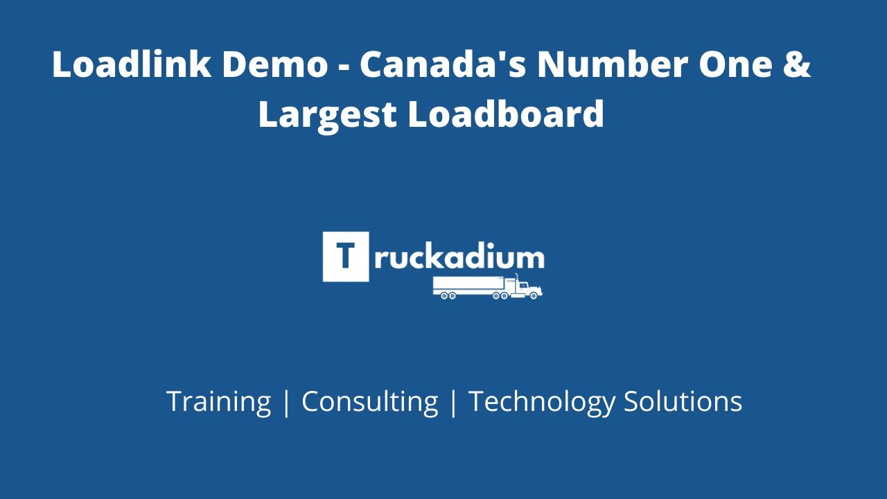 Loadlink Demo - Canada's largest and number one loadboard - YouTube
