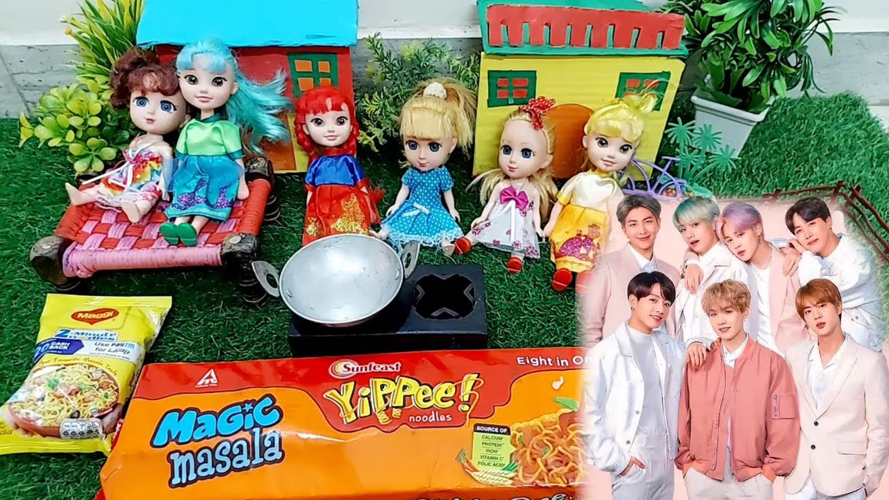 Barbie Cooking Trending Korean Style Maggi | Spicy 2X Maggi Noodles ...