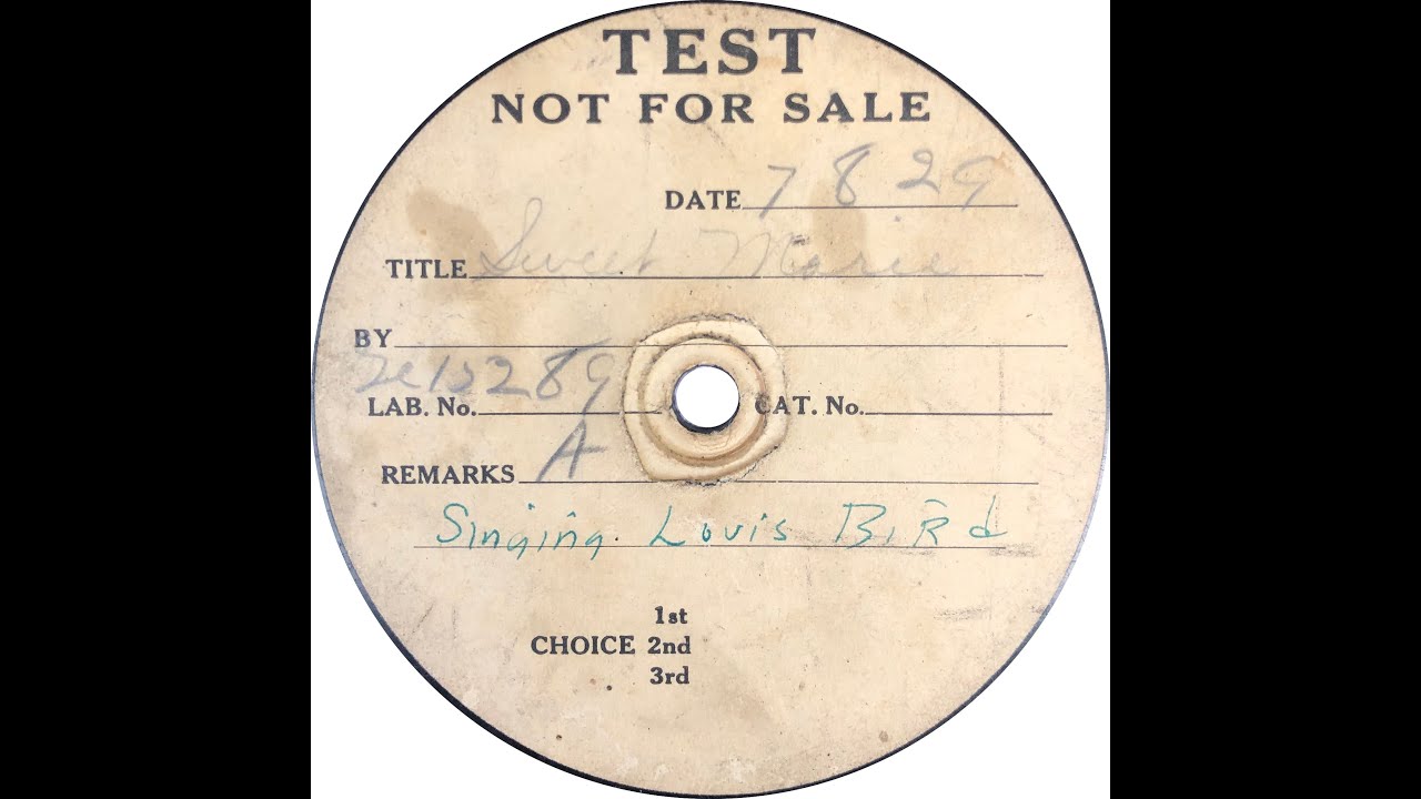 Elmer Bird & His Trio - Sweet Marie (Alternate Take A)- Gennett - 1929 ...