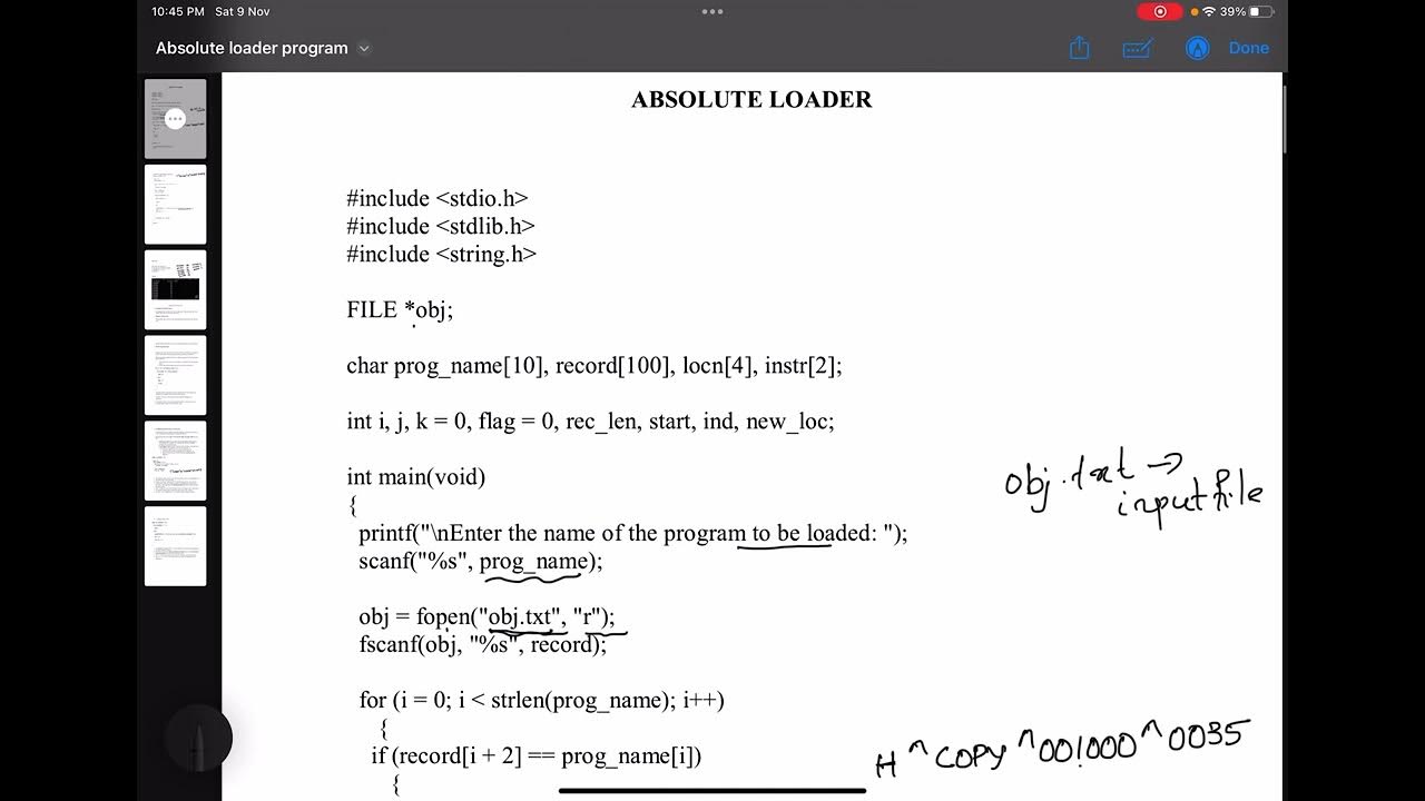 Absolute loader program - YouTube