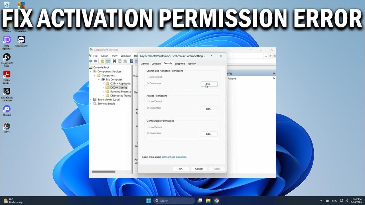 How To Fix The Application Specific Permission Settings Do Not Grant Local Activation Permission ...