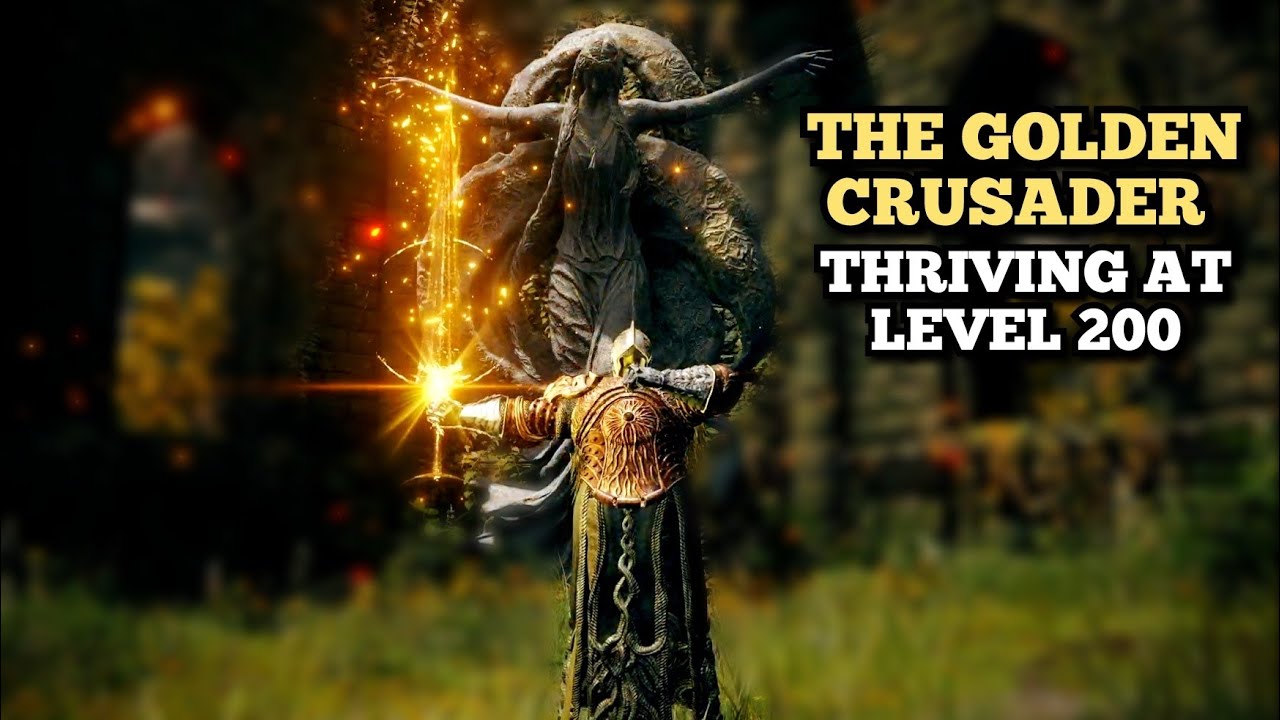THE GOLDEN CRUSADER - Insane Holy damage! RL 200. Elden Ring invasions - YouTube