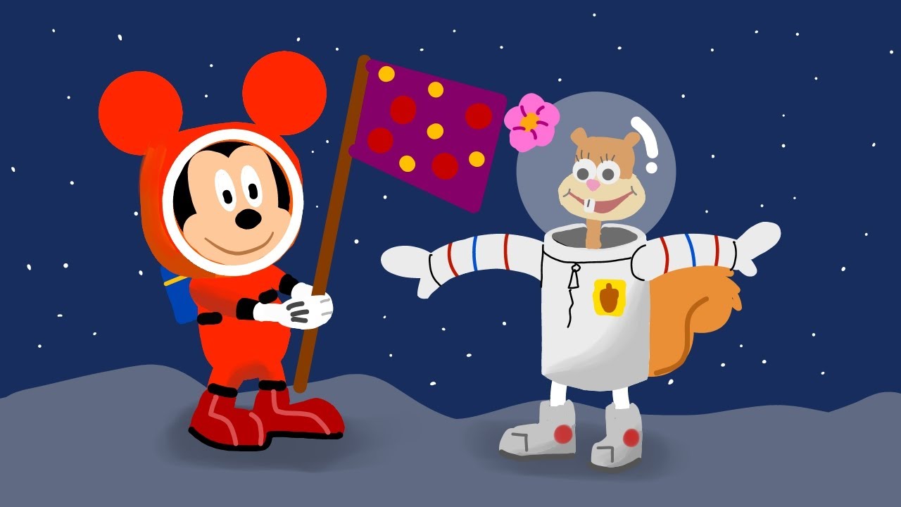 Mickey Mouse Clubhouse Adventure in Space With Sandy Spongebob | Doodle ...
