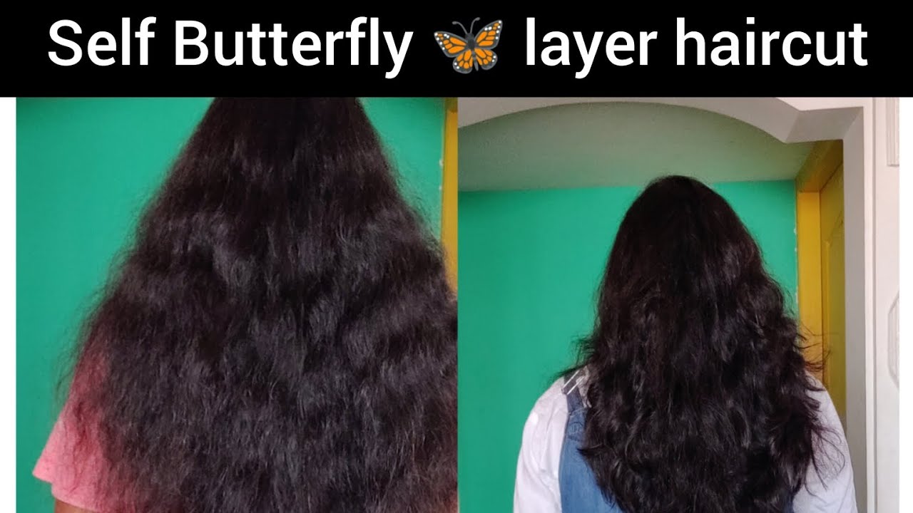 self Butterfly🦋 layer haircutting ️ tutorial| haircaretips#layerhaircut ...