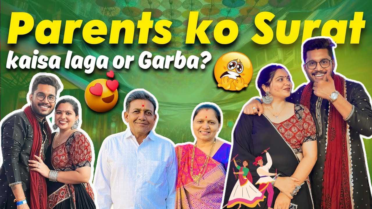 Parents ko Surat kaisa laga 🤔| Finally hamne Garba khela | Virali Patel ...