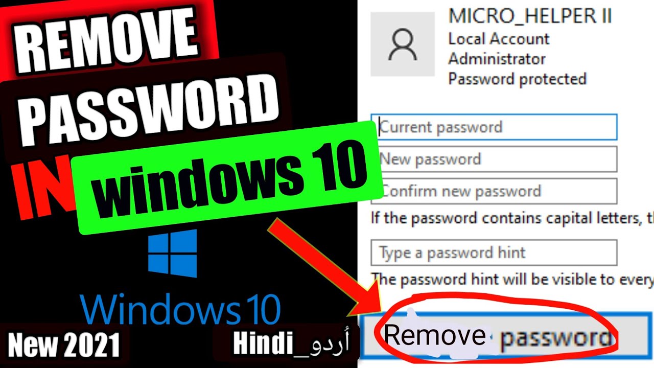 How To Remove Password From Windows 10 | How to Disable Windows 10 ...