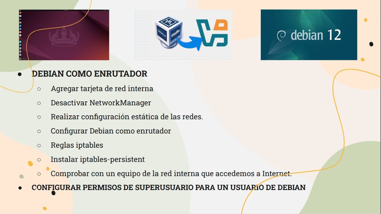 Debian como Enrutador router: Paso a Paso, Permisos de root, iptables ...