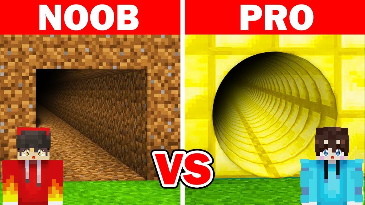NOOB VS PRO: DEV TÜNEL YAPI KAPIŞMASI - Minecraft - YouTube