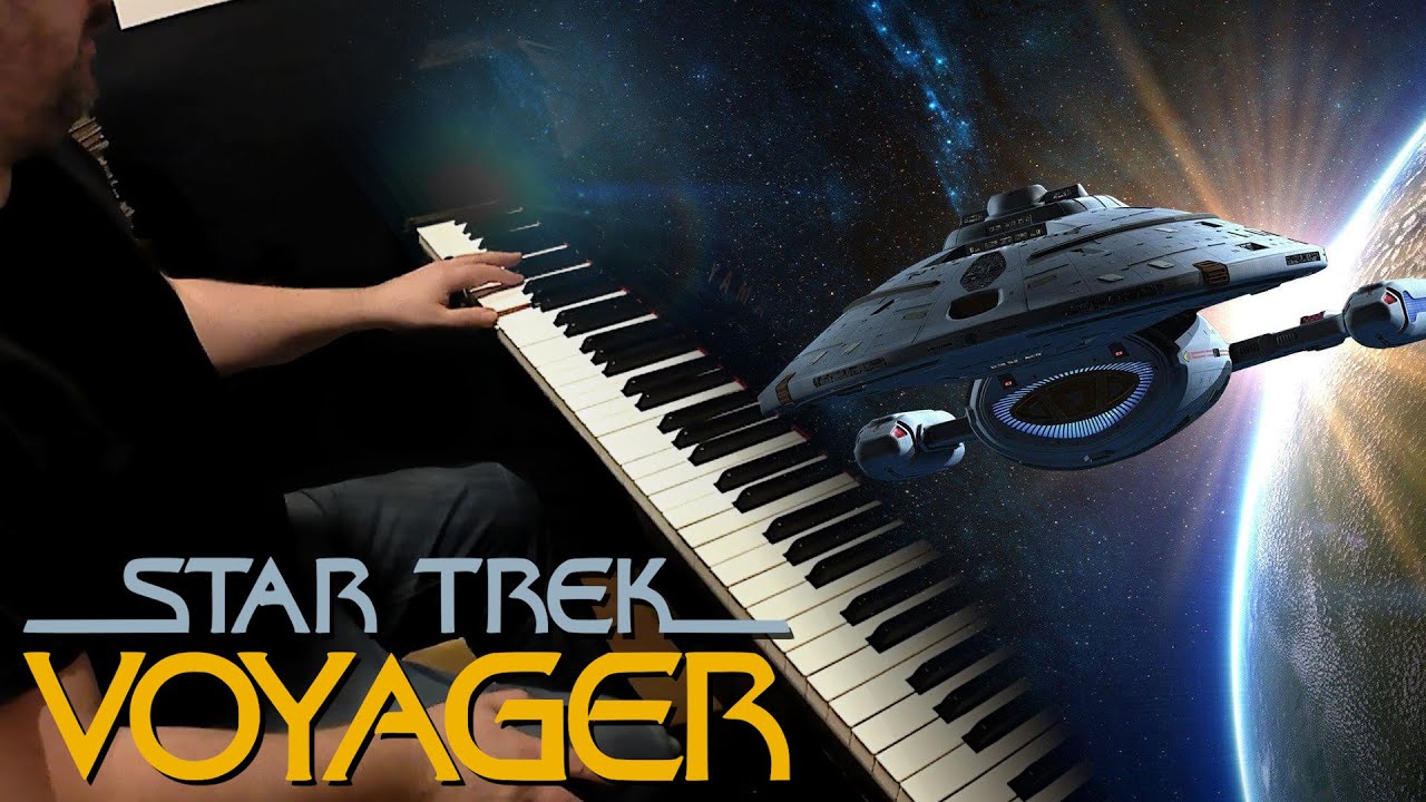 Star Trek Voyager - Main Theme - Piano Duet cover with sheets - YouTube
