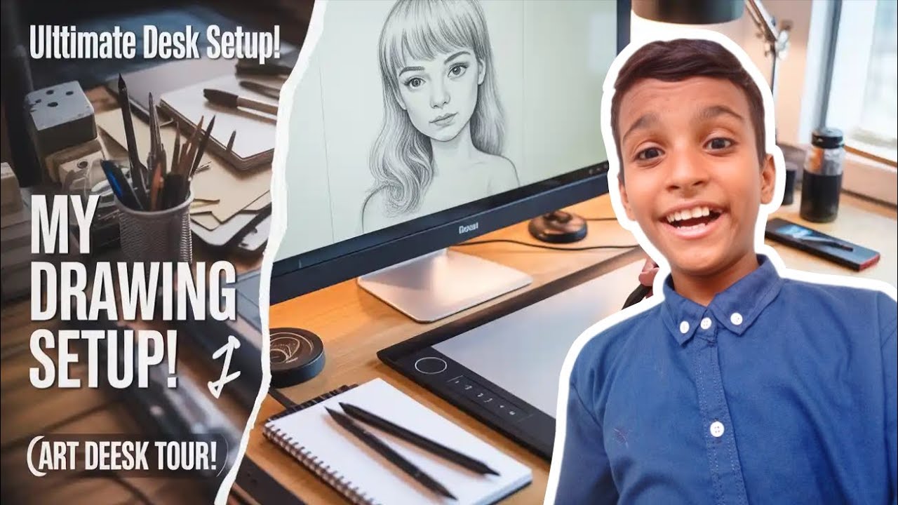 MY NEW ULTIMATE DRAWING SETUP TOUR WORTH ONLY 4000 PKR - YouTube