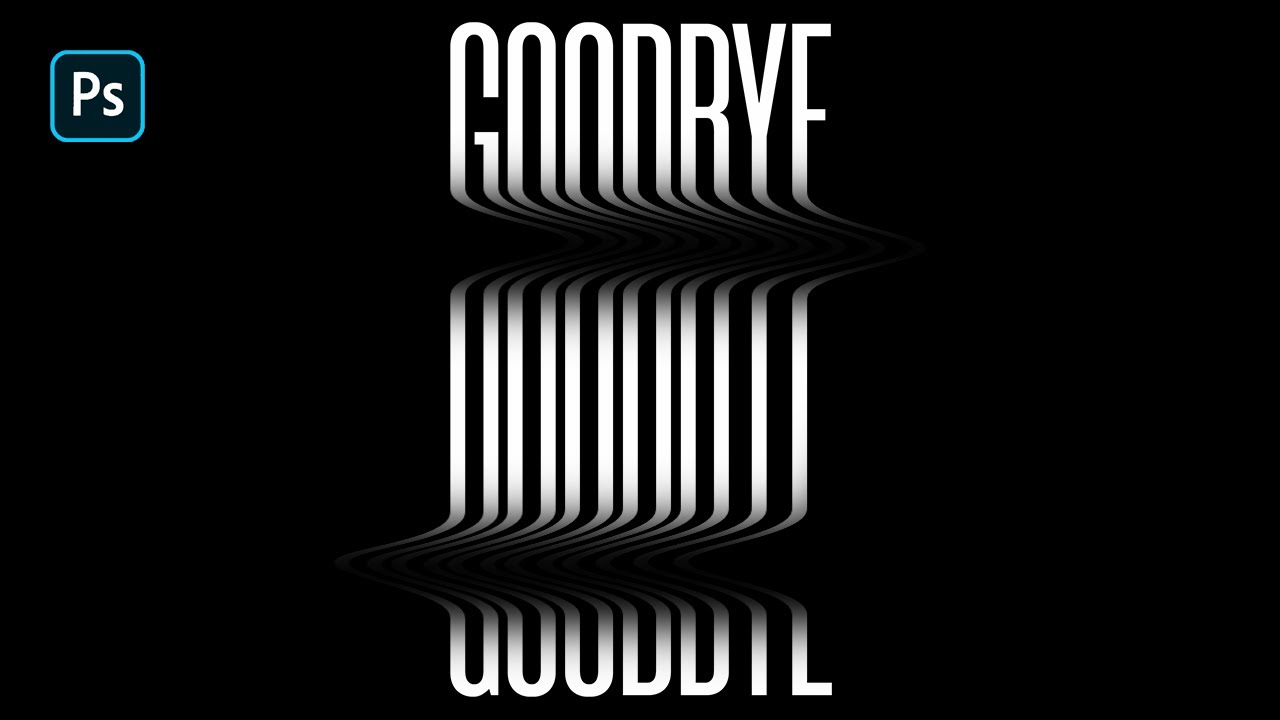 Goodbye Text Effect | Step by Step | Photoshop Tutorials - YouTube