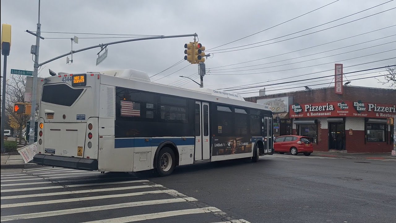 MTA Bus: 2009 Orion VII Hybrid NG #4344 - YouTube