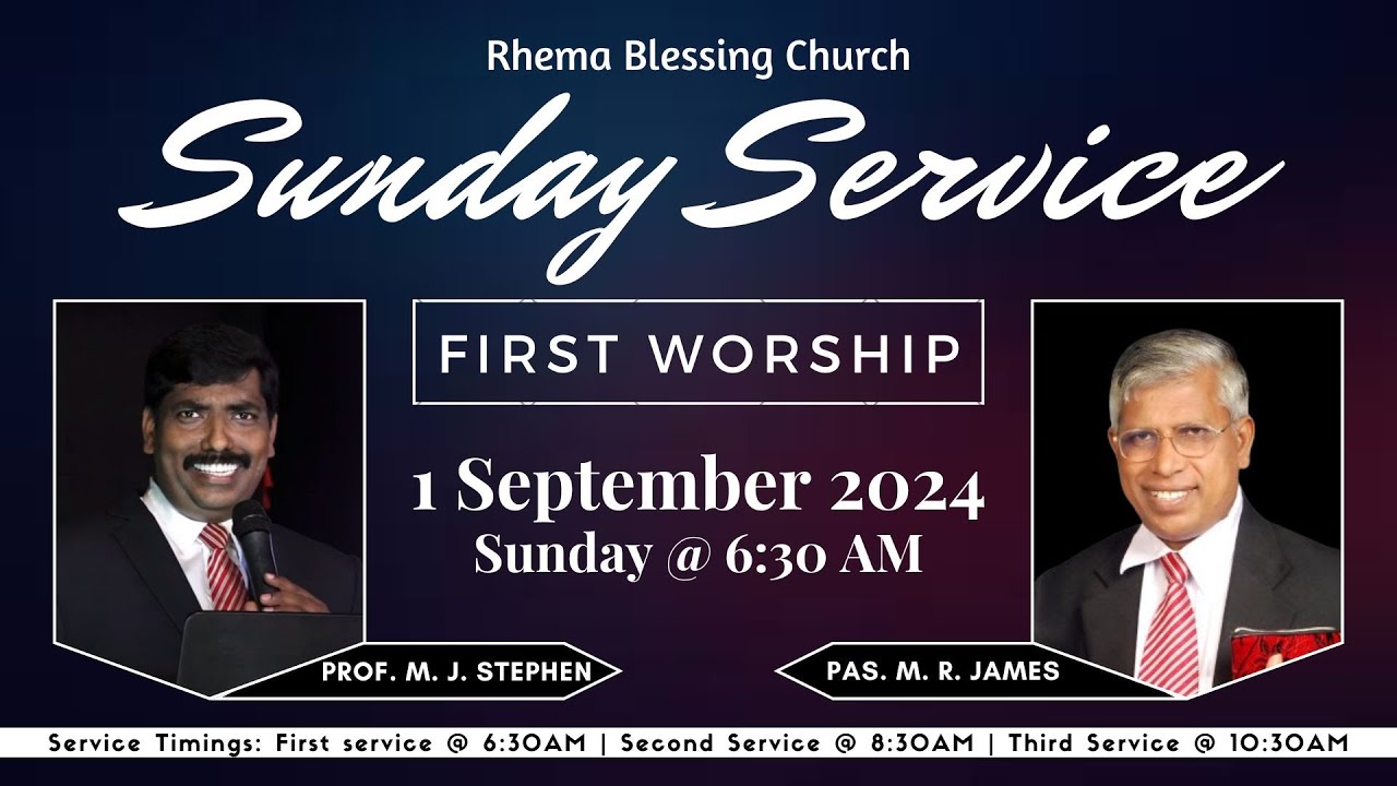 Sunday First Service || 01 September 2024 || Rhema Blessing Church ...