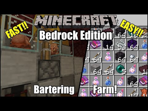 FAST EASY Bartering Farm Minecraft Bedrock 1.19!! - YouTube