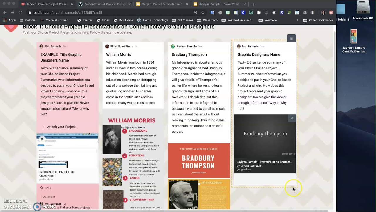 Choice Based Project Padlet Presentation - YouTube