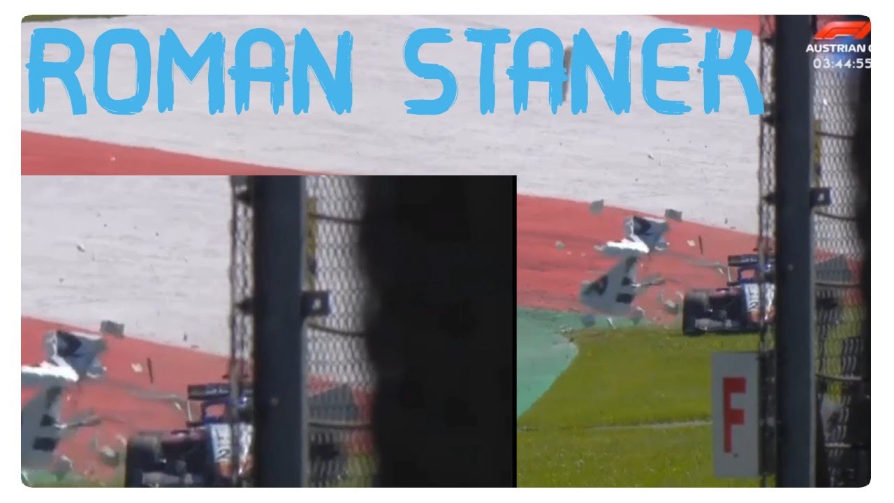 Roman Stanek F3 hit the barrier. - YouTube