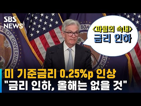 파월 미연준 연설 FOMC 0.25% 미국 기준금리 인상 : 이제는 금리인하다 - YouTube
