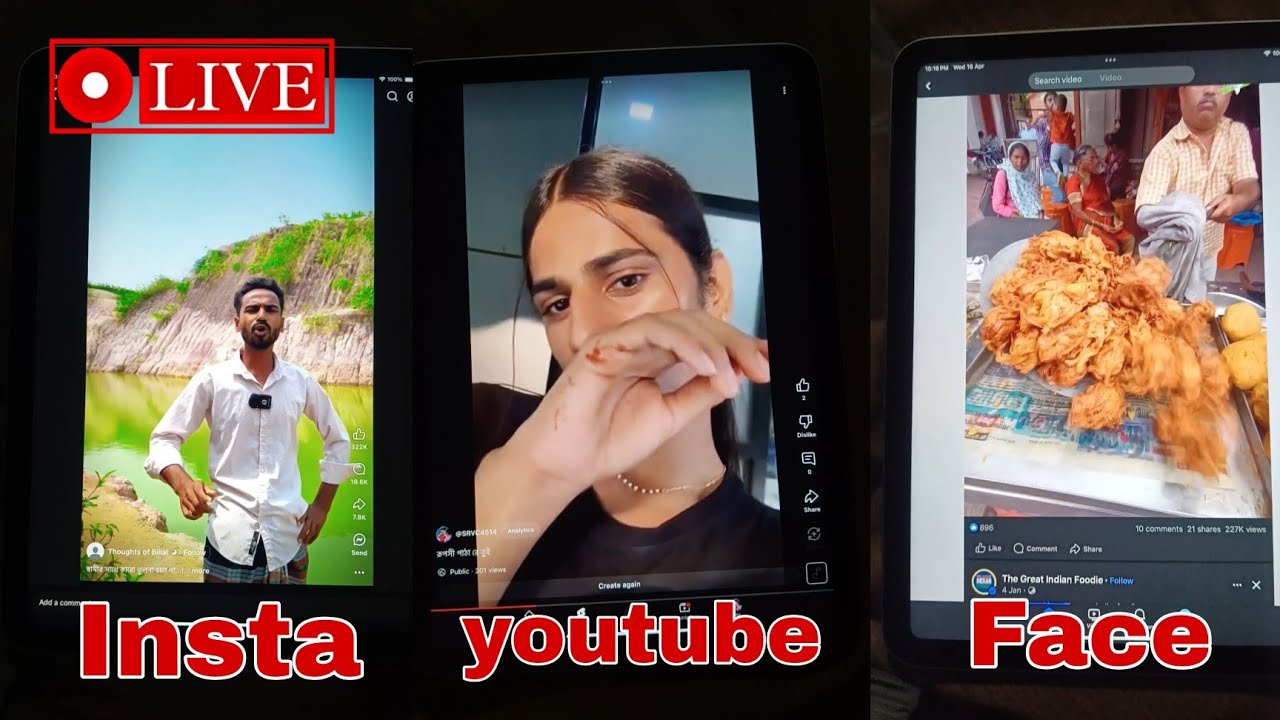 INSTA,, YOUTUBE,,, FACEBOOK ///LIVE - YouTube