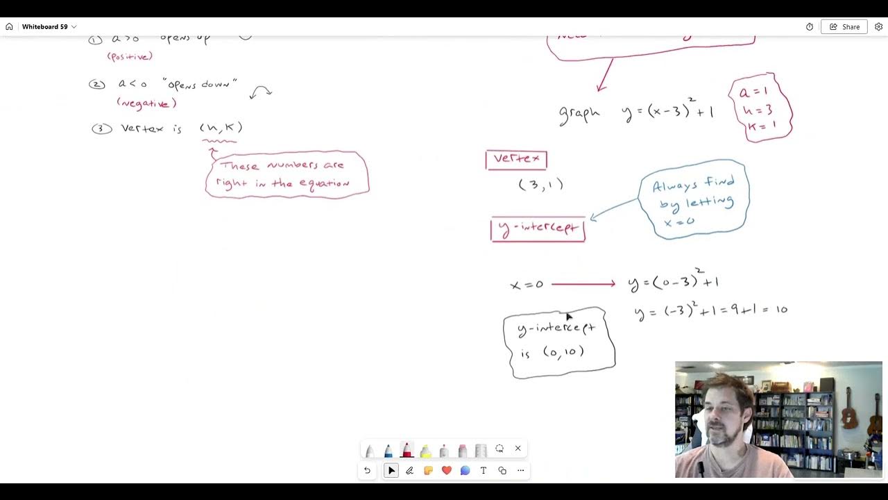 parabolas and the MyMathLab graphing tool - YouTube