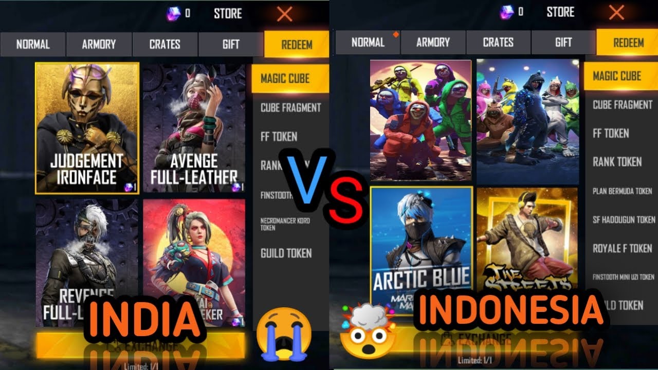 Free Fire India Server Vs Indonesia Server || Justice For India Server ...