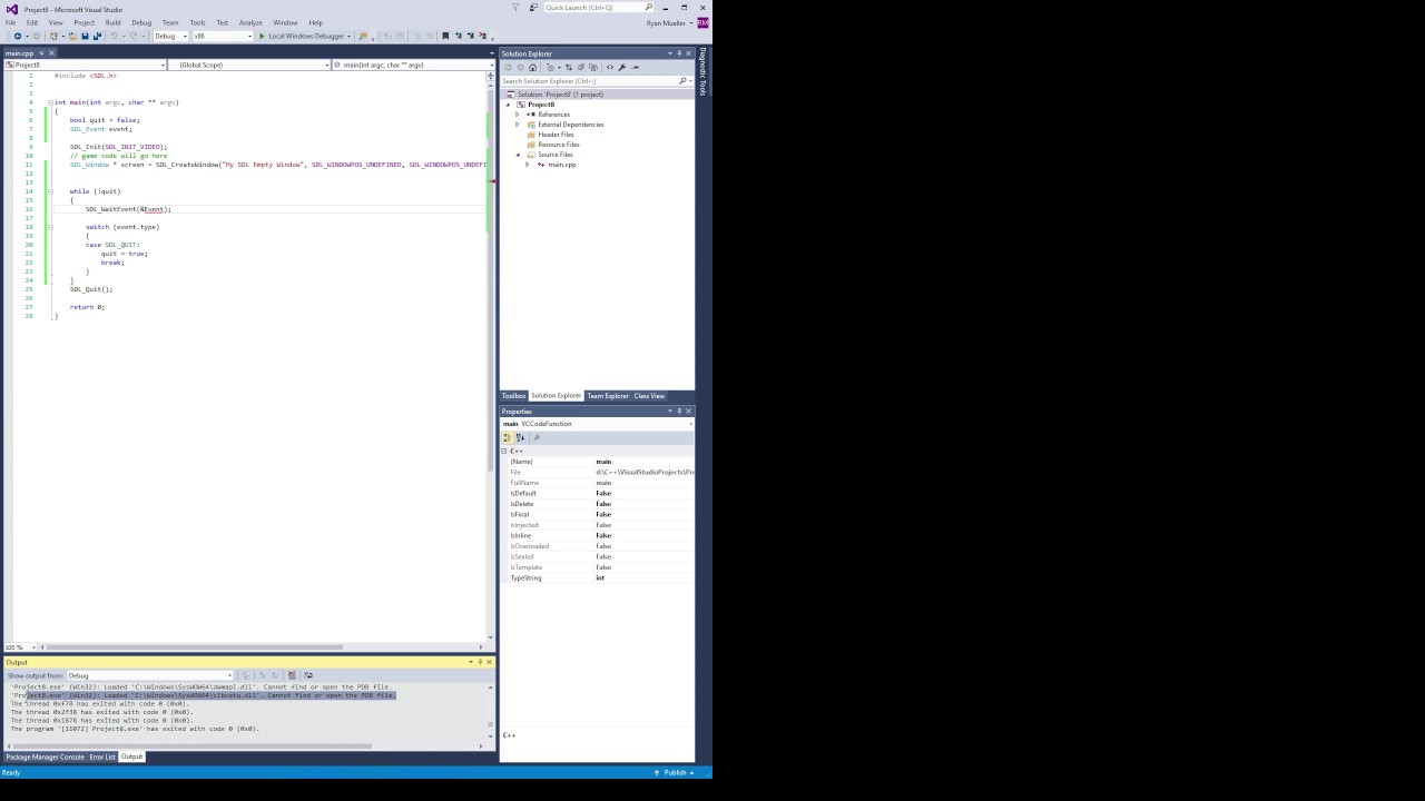 Making a Window in SDL - YouTube