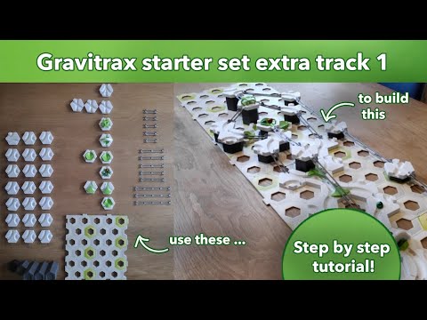 Gravitrax Starter set extra track 1 building tutorial - YouTube