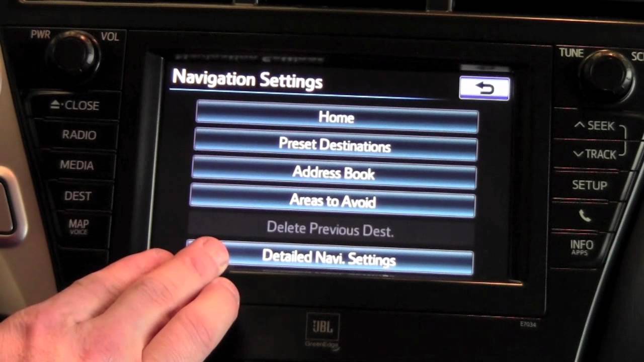 2012 | Toyota | Prius V | Navigation Settings | How To By Toyota City ...