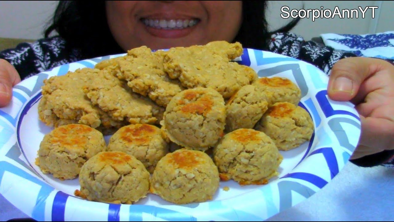 ASMR Eating Peanut Butter Oat Cookies Going Vegan Again after 5 years ...