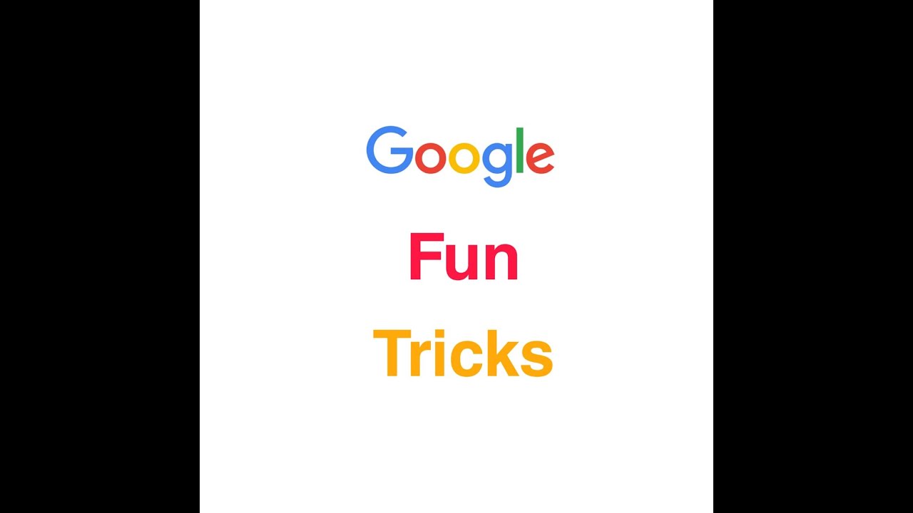 Google FUN TRICKS 🤩 - YouTube