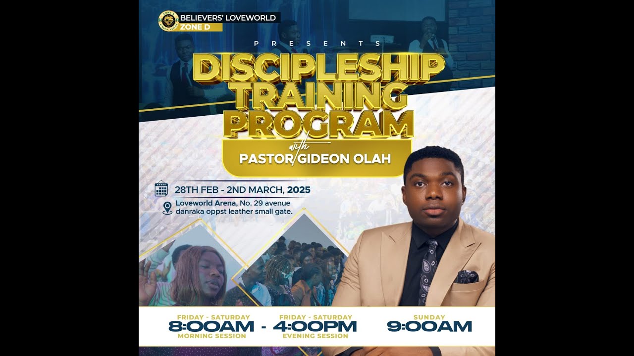 LIVE: DISCIPLESHIP TRAINING PROGRAM WITH PASTOR GIDEON || DAY 2 - FIRST ...