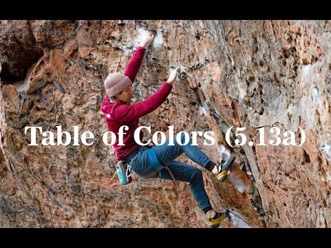 Table of Colors (5.13a)- Red River Gorge - YouTube